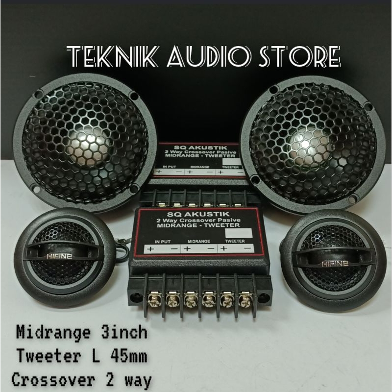Jual Speaker 2way SQ Series Midrange 3inch-Tweeter Soft Dome Hifine ...