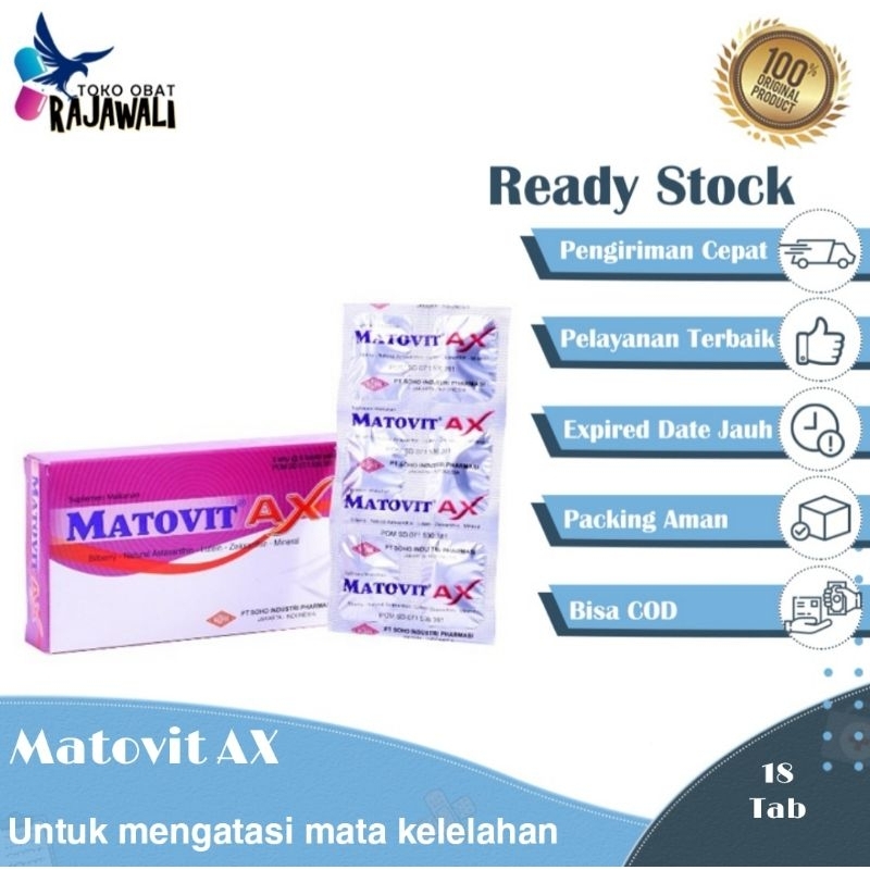 Jual matovit ax vitamin mata perbox ( 3 strip x 6 tab ) | Shopee Indonesia