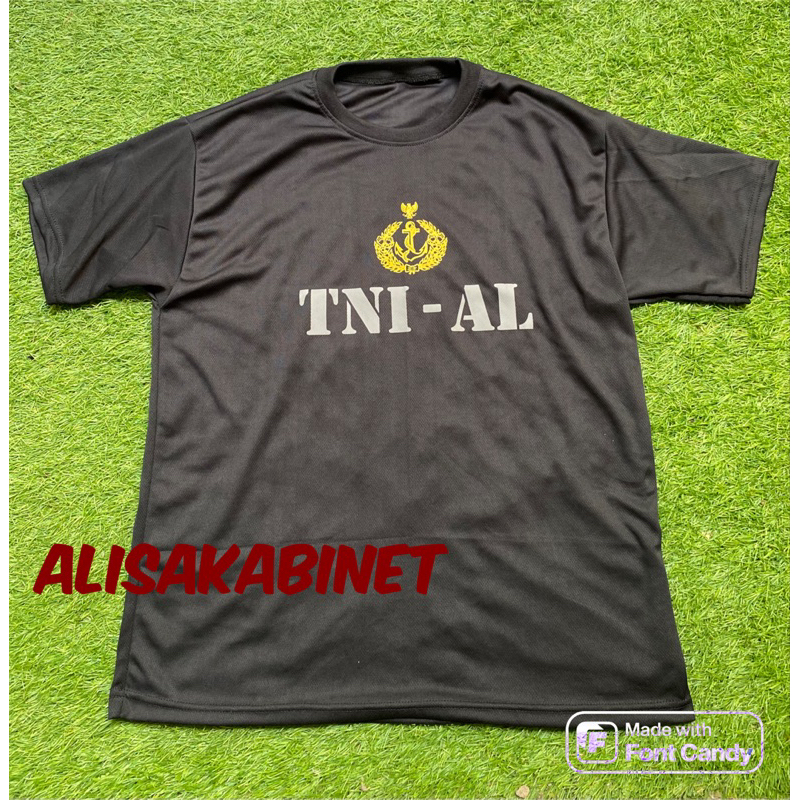 Jual Kaos Dryfit TNI AL Hitam Lengan Pendek | Shopee Indonesia