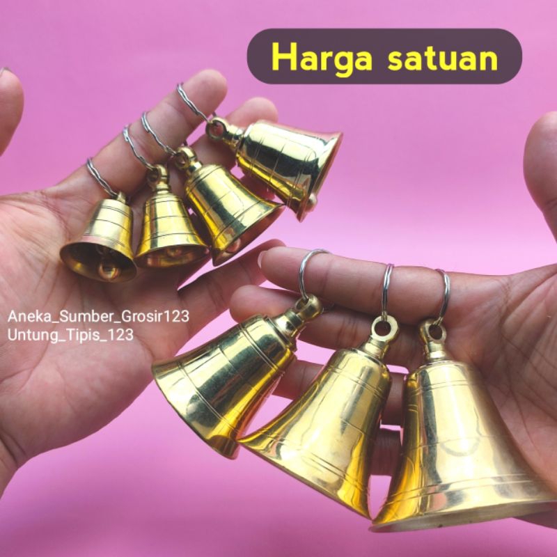 Jual Lonceng Kuningan bel pintu Lonceng pagar bahan Kuningan Bonus Ring ...