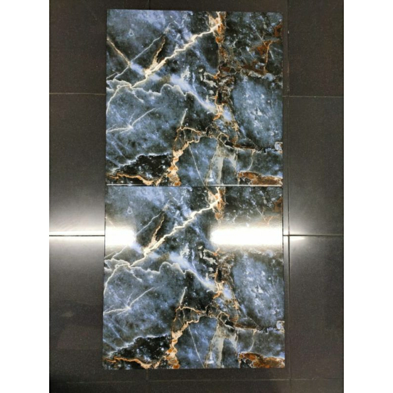 Jual keramik 50x50 biru / keramik 50x50 lantai motif marmer biru ...