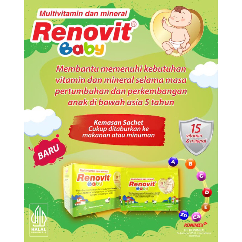 Jual Renovit BABY - Multivitamin dan Mineral Pertumbuhan Anak Baby Bayi ...