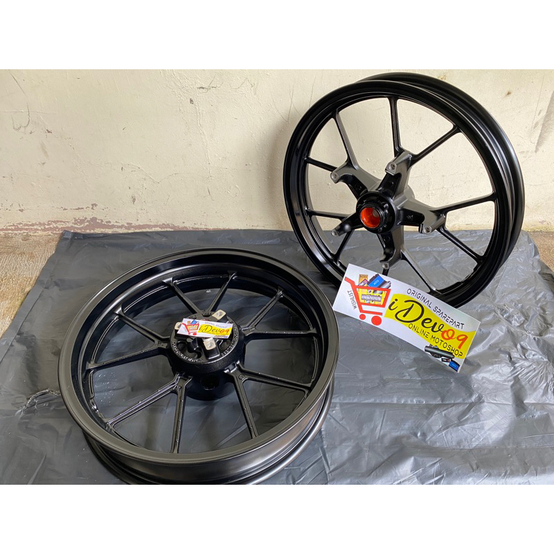 Jual Rims Wheel Velg Racing Original Depan Belakang Hitam Merah Biru ...