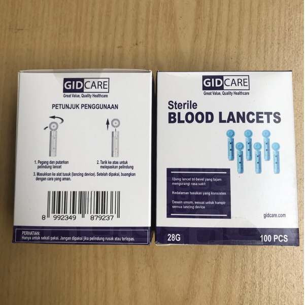 Jual Sterile Blood Lancet 28G box isi 100 pcs | Shopee Indonesia