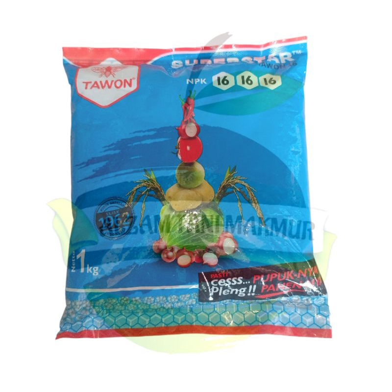 Jual Pupuk NPK CAP TAWON 16 16 16 kemasan 1kg | Shopee Indonesia