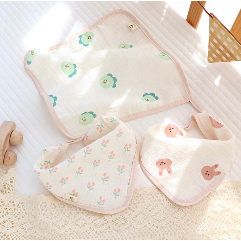 Jual CELEMEK LIPAT BAYI PREMIUM BABY BIBS BAMBOO KATUN BABY SLABER BAYI ...