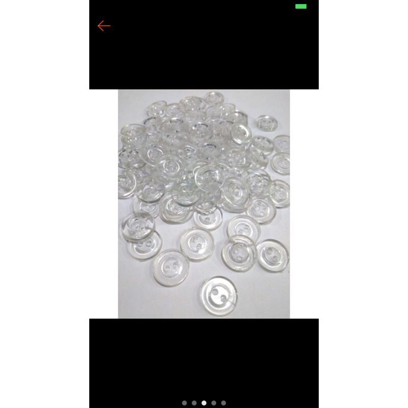 Jual KANCING POLOS LUBANG 2 PUTIH BENING 18 L SERAGAM ISI 20 PCS ...