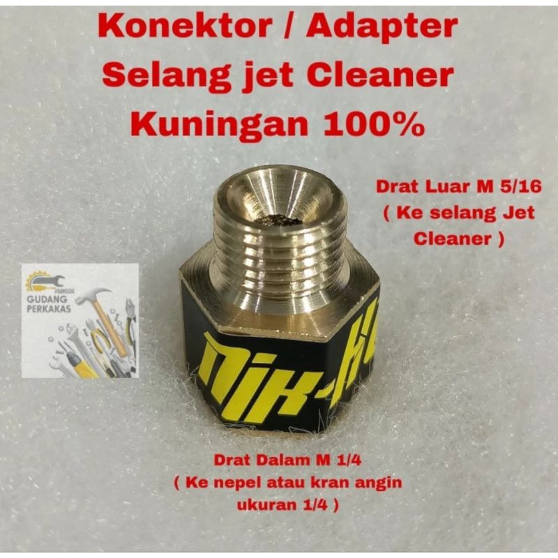 Jual Nepel Konektor Selang Jet Cleaner PENDEK - Conector Adapter Selang ...