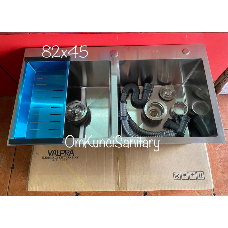 Jual Bak Cuci Piring VALPRA 2 Lubang BCP Kitchen Sink VALPRA V-HE 8245 ...