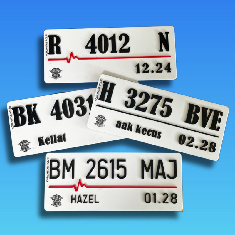 Jual Plat Nomor Akrilik Timbul bisa custom / plat nomor motor model ...