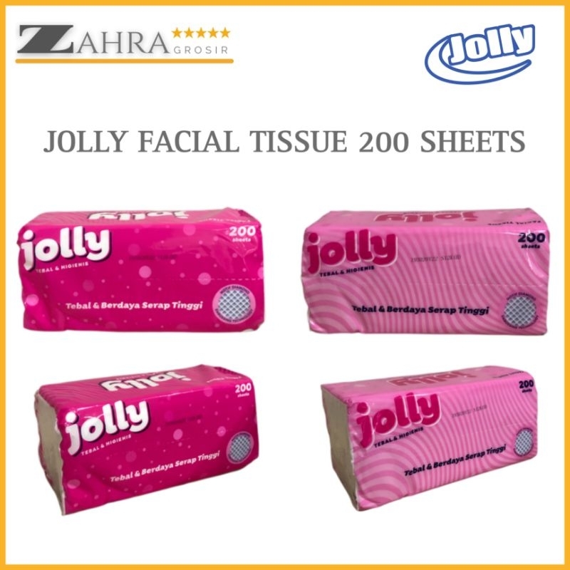 Jual Tisu Tissue Jolly Facial 2 Ply 200 Sheets Kemasan Baru | Shopee ...
