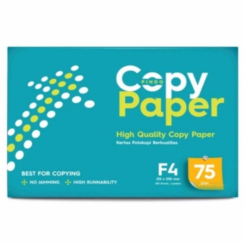 Jual Kertas Hvs F4 folio 75 gr Copy Paper Kertas Fotocopy | Shopee ...
