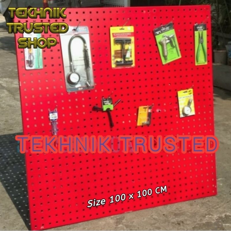 Jual Tool hanger pegboard 100 x 100 cm Papan dinding rak gantung kunci ...