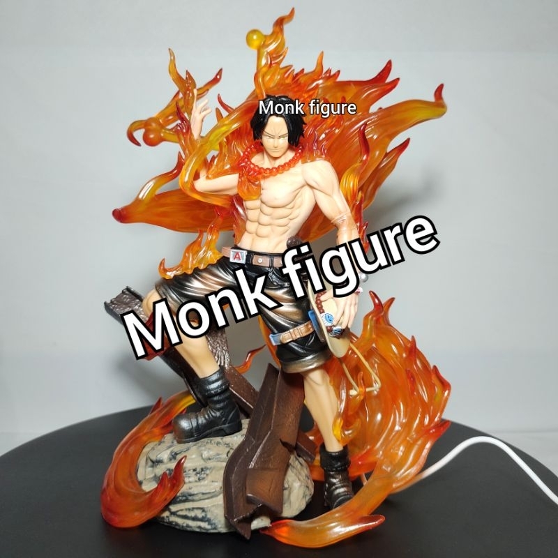 Jual STATUE ONE PIECE PORTGAS D. ACE WITH LED GK FIGURE | Shopee Indonesia