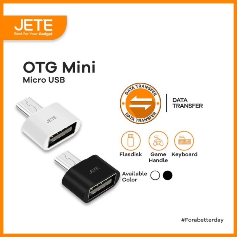 Jual JETE MINI OTG Adapter Konverter USB Female to Micro USB / Type C ...