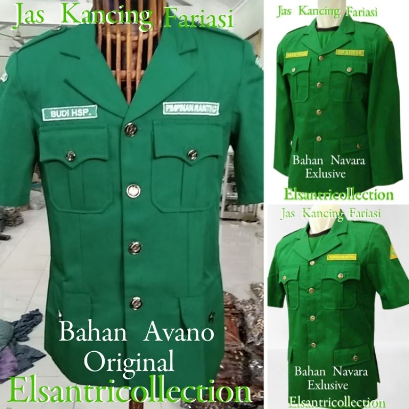 Jual Jas Ansor Kancing Fariasi Bellini Avano Navara Gratis nama | Shopee Indonesia