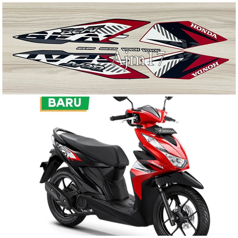 Jual STIKER STRIPING MOTOR BEAT 2023 CBS MERAH FUNK RED BLACK | Shopee ...