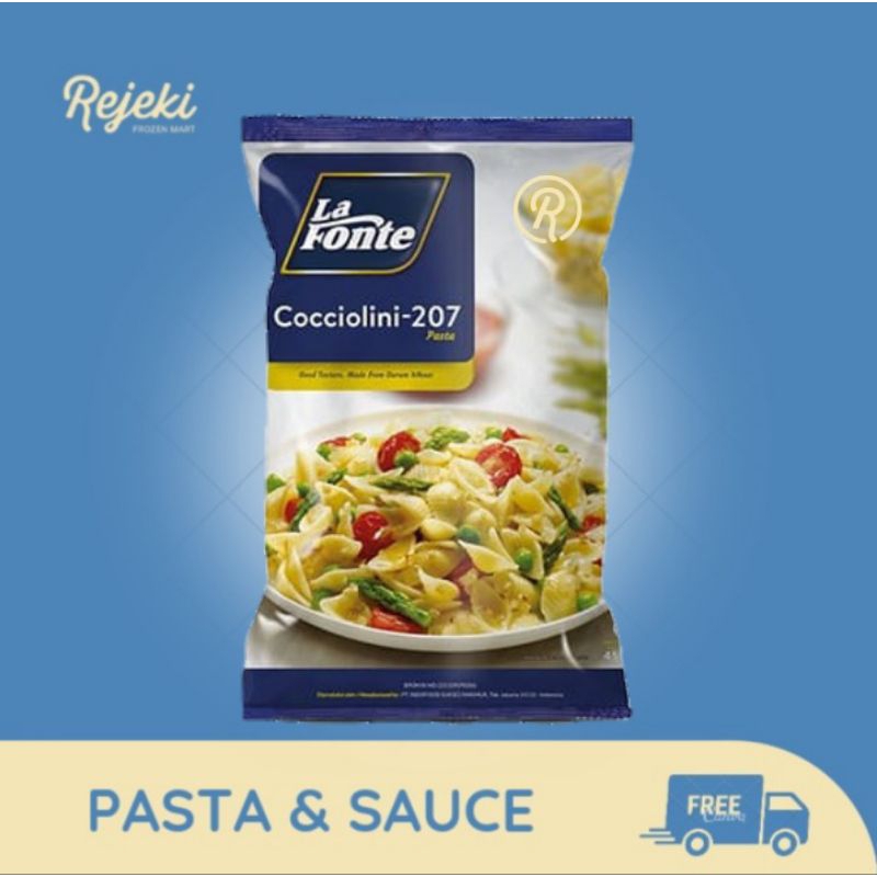 Jual La Fonte Fusilli Chifferi Cocciolini Penne Pasta 450gr - Rejeki ...