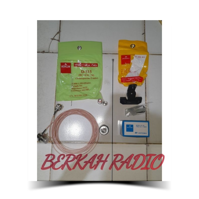 Jual PAKET ANTENA LARSEN RIG MOBIL PLUS BREKET JEPIT KABEL TEPLON D515 ...