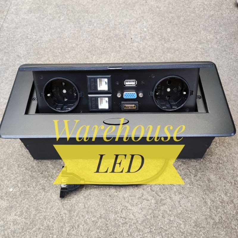 Jual stop kontak meja komplit lengkap 2 stopkontak EUROPE ARDE UNIVERAL ...