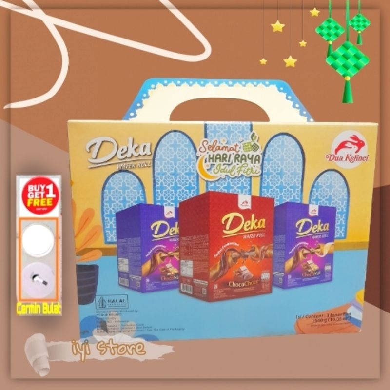 Jual Deka Gift Box Biru Wafer Roll Parcel Edisi Lebaran 2023 Hampers ...