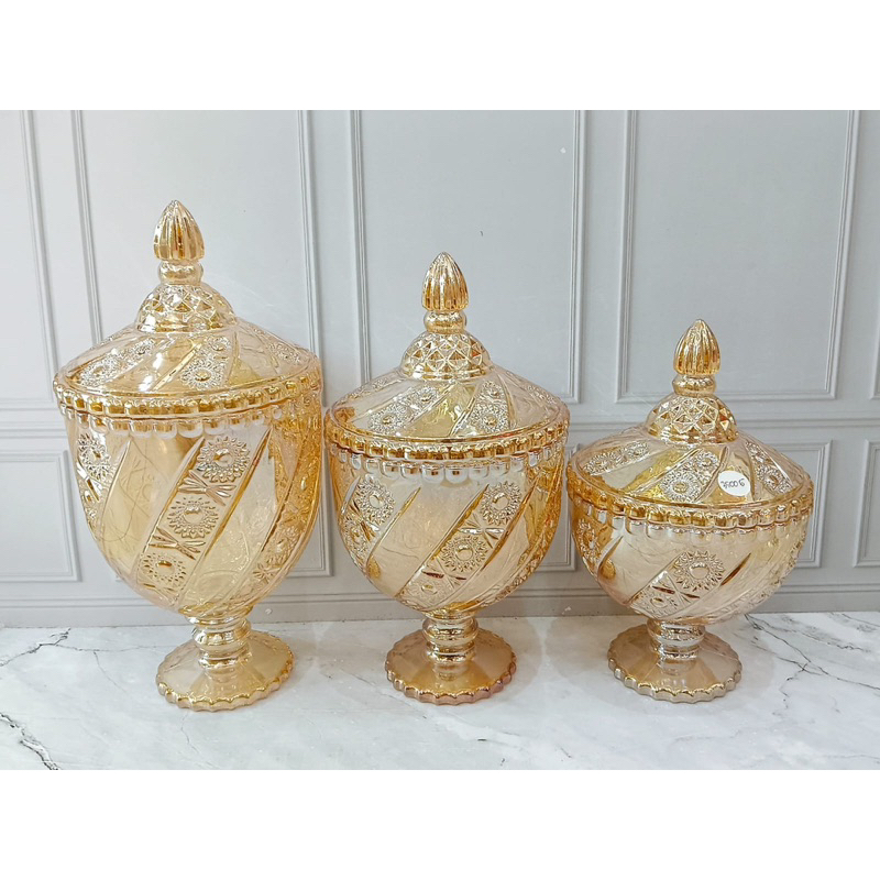 Jual Toples Kue Lebaran / Toples Kue Kering / Tople Kaca Gold 1 set 3 ... Jual Toples Kue Lebaran / Toples Kue Kering / Tople Kaca Gold 1 set 3 ...