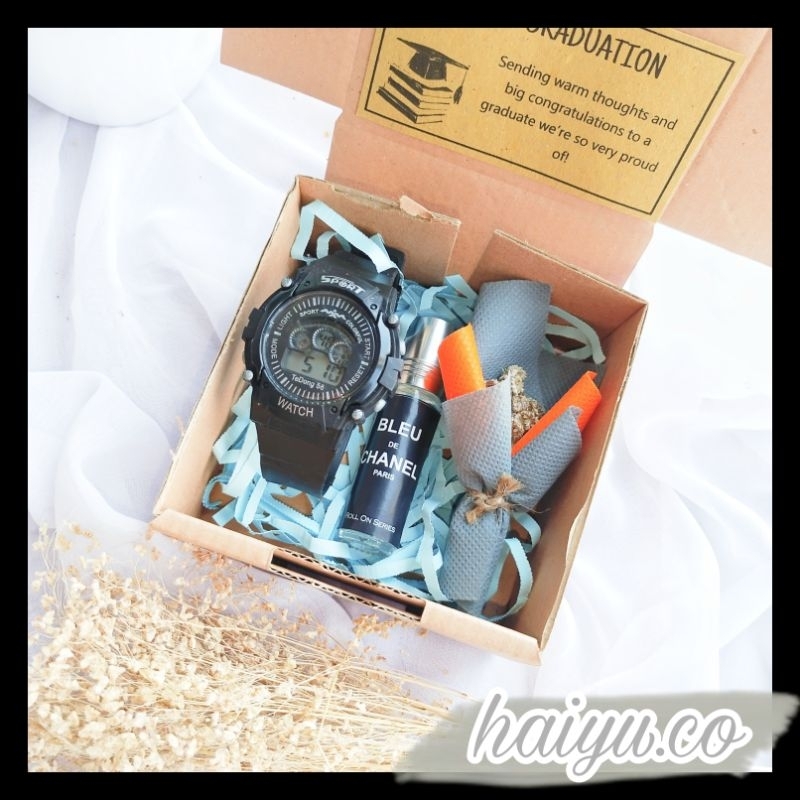 Jual [READY] Gift Box Jam Hitam Hampers Black Series Mini Kado Cowok by haiyu.co | Shopee Indonesia