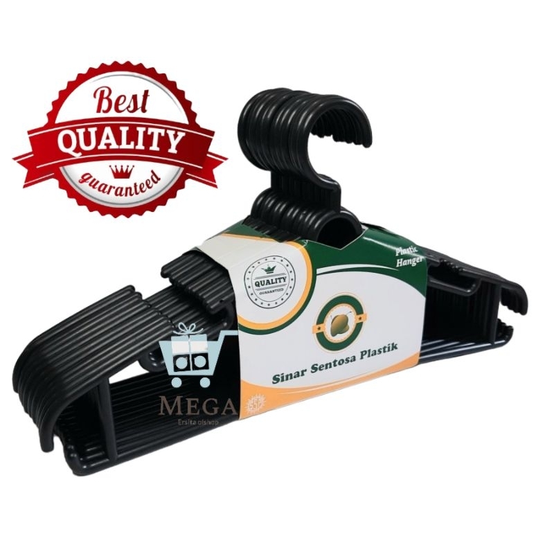 Jual Hanger Plastik Hitam / Gantungan Baju Dewasa Isi 12 Pcs | Shopee ...
