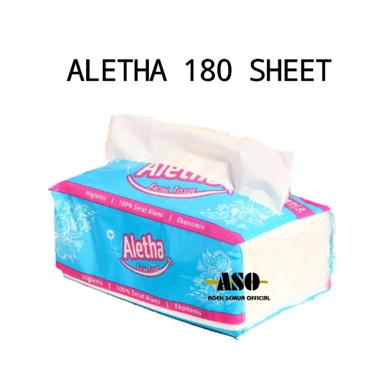 Jual Tisu Tissue Aletha 180 sheet 2ply Facial tissue tisu wajah PROMO ...