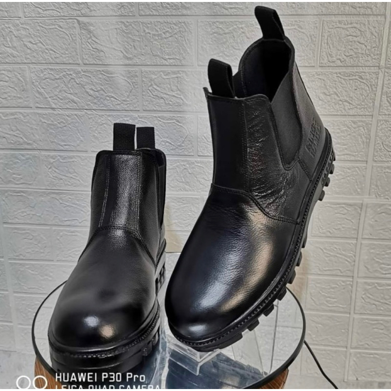 Jual SEPATU SAFETY SEMI BOOTS PRIA KULIT SLIP ON SAVETY BUT SEPTI TALI ...