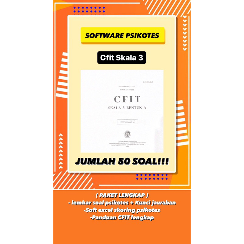 Jual SOFTWARE PSIKOTES CFIT | Shopee Indonesia Jual SOFTWARE PSIKOTES CFIT | Shopee Indonesia