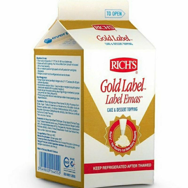 Jual Rich Gold Label 500gr / Richs Whipping Cream | Shopee Indonesia