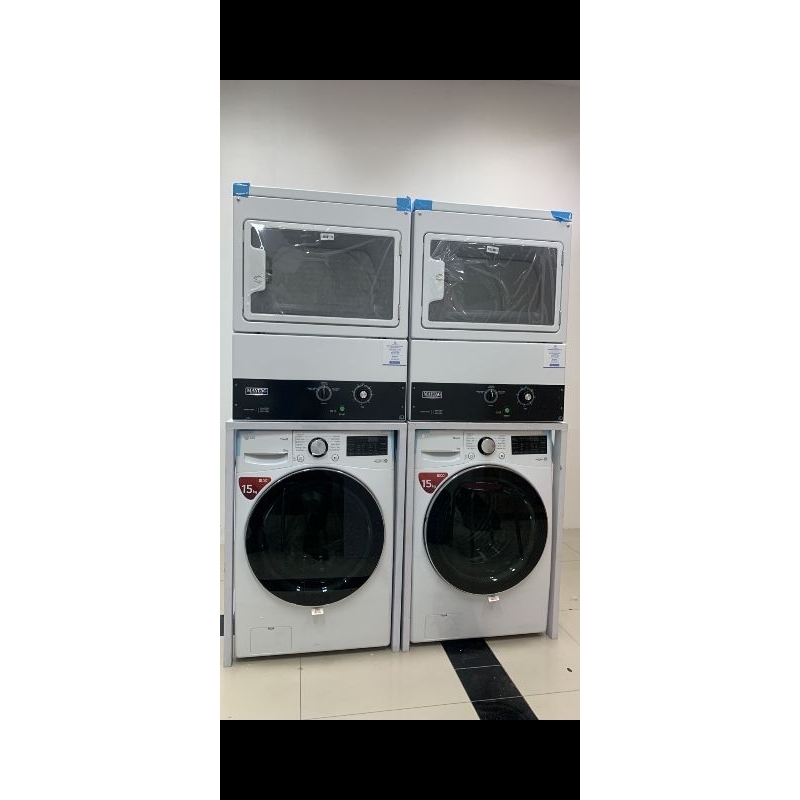 Jual mesin stack washer LG 15 dan Dryer maytag pemanas gas LPG cocok ...