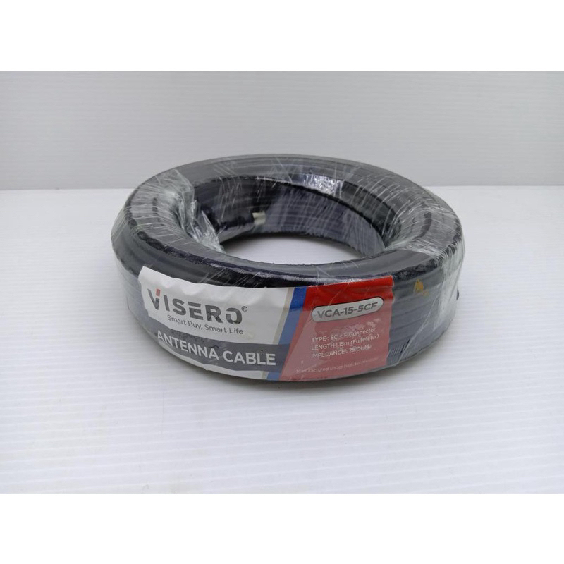 Jual Kabel Antenna Roll Visero 10M 15M 20M FULL + Jack / Coaxial RG-6 Cable 5C + F Connector For ...
