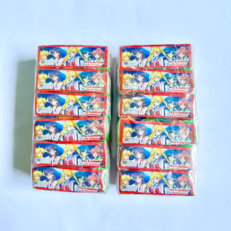 Jual (1 pack) Lilin Mainan Kecil 6 warna / Malam Plastisin isi 12 pak ...