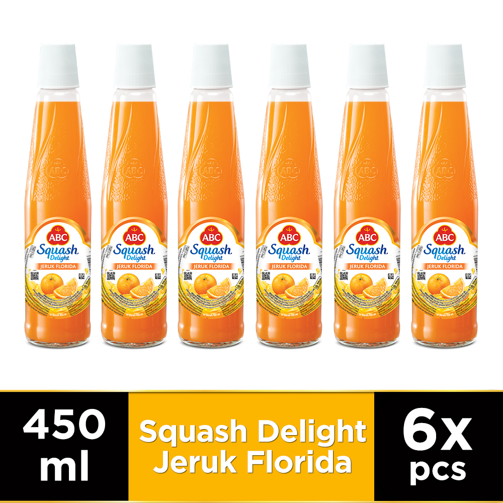 Jual ABC Sirup Squash Delight Jeruk Florida 450 ml - Multi Pack 6 pcs ...