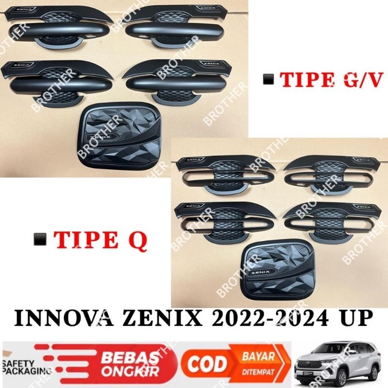 Jual Paket Outer Handle Tank Cover Innova Zenix 2022 2023 2024 - Hitam | Shopee Indonesia