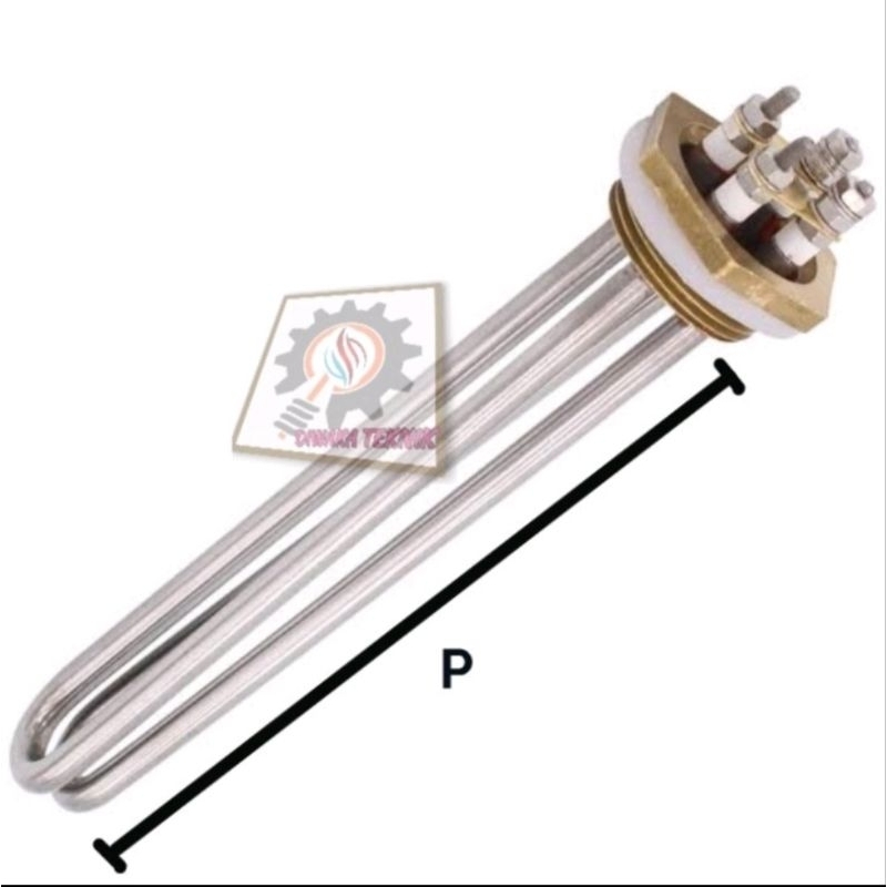 Jual Immersion Heater, Pemanas Air 1,5 Inch 2 pipa 220 volt 1500 Watt ...