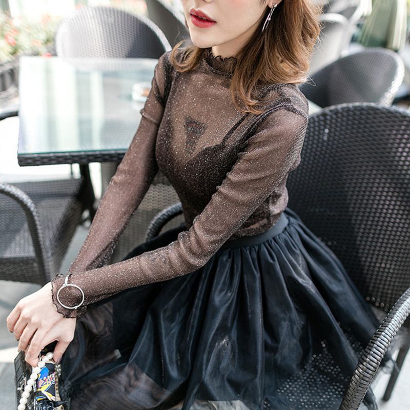 Jual INNER BLOUSE DALAMAN ATASAN TRANSPARAN JARING WANITA BAJU KOREA ...