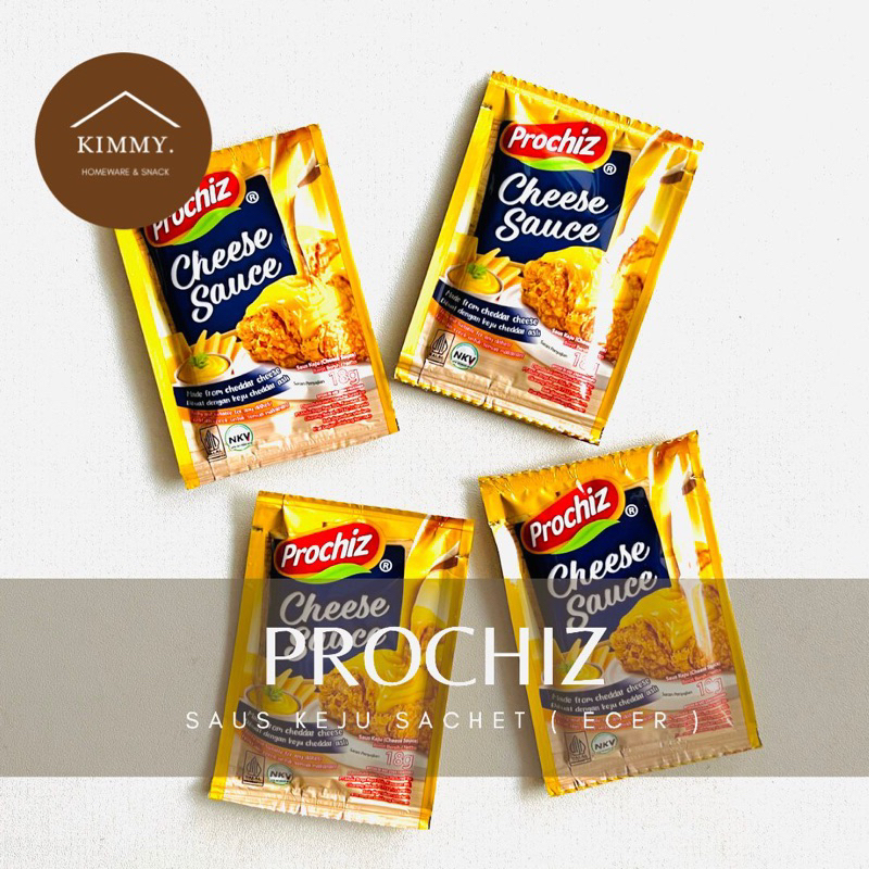 Jual PROCHIZ SAUS KEJU CHEDDAR SACHET ECER 18 GRAM / SAUS KEJU / CHEESE ...