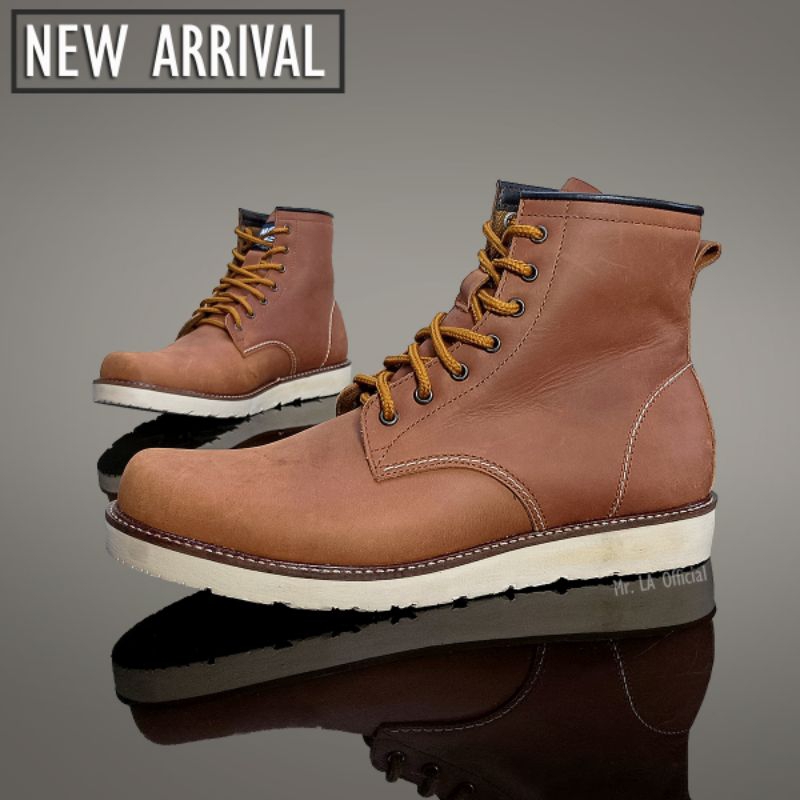 Jual Sepatu Boots Pria Casual Kulit Asli Sepatu Boot Fashion Cowok ...