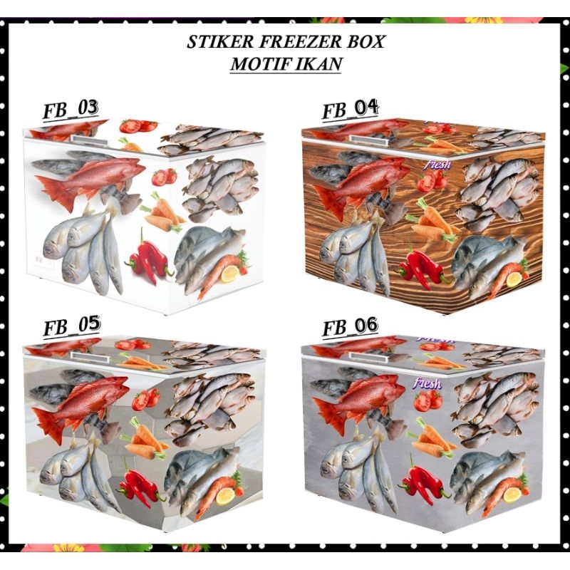 Jual Stiker freezer box full body motif ikan frest | Shopee Indonesia