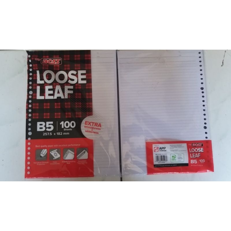 Jual LOOSE LEAF B5-100 BIG BOSS / KERTAS BINDER BERGARIS 100 LBR | Shopee Indonesia