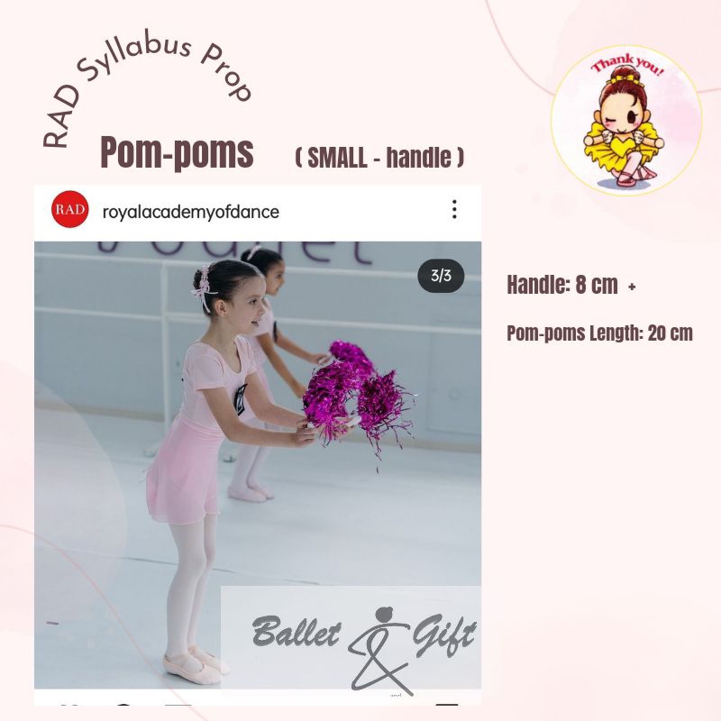Jual RAD Ballet prop Pom-poms per pair , cheerleader pompoms and etc ...