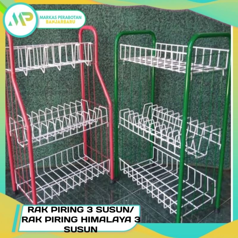 Jual Rak Piring Himalaya 3 Susun/Rak Piring 3 Tingkat | Shopee Indonesia