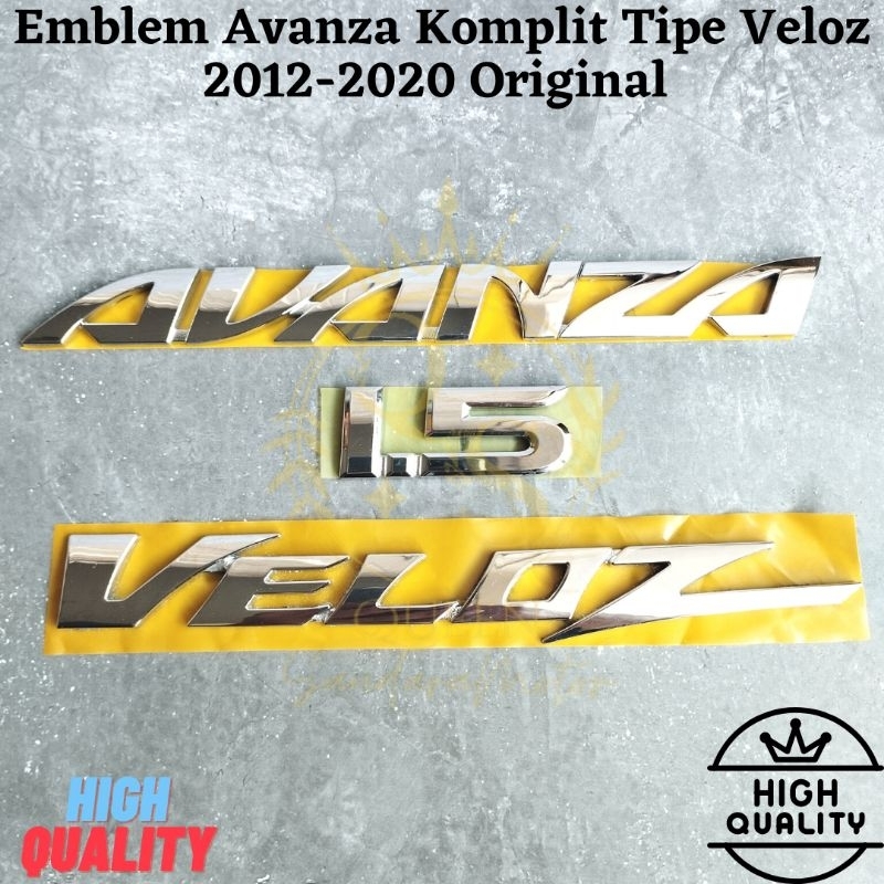 Jual Emblem Avanza Komplit Tipe Veloz 2012-2020 Original | Shopee Indonesia