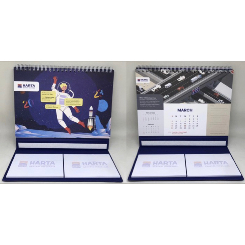 Jual Kalender Meja Bulanan Exclusive BANK BCA 2024 / ASURANSI HARTA ...