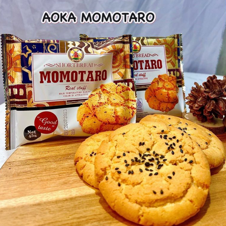 Jual MOMOTARO SHORTBREAD 45 gr BY AOKA COOKIES ORIGINAL COKELAT MAKANAN ...