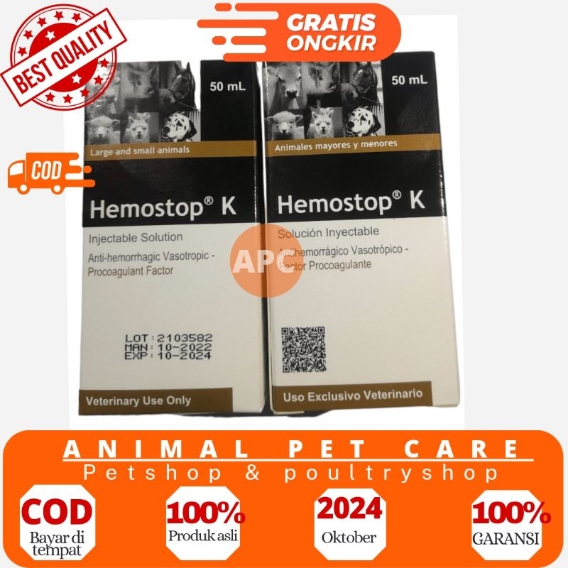 Jual HEMOSTOP K 50ml - OBAT Anti Pendarahan Pengumpalan Pada Hewan ...