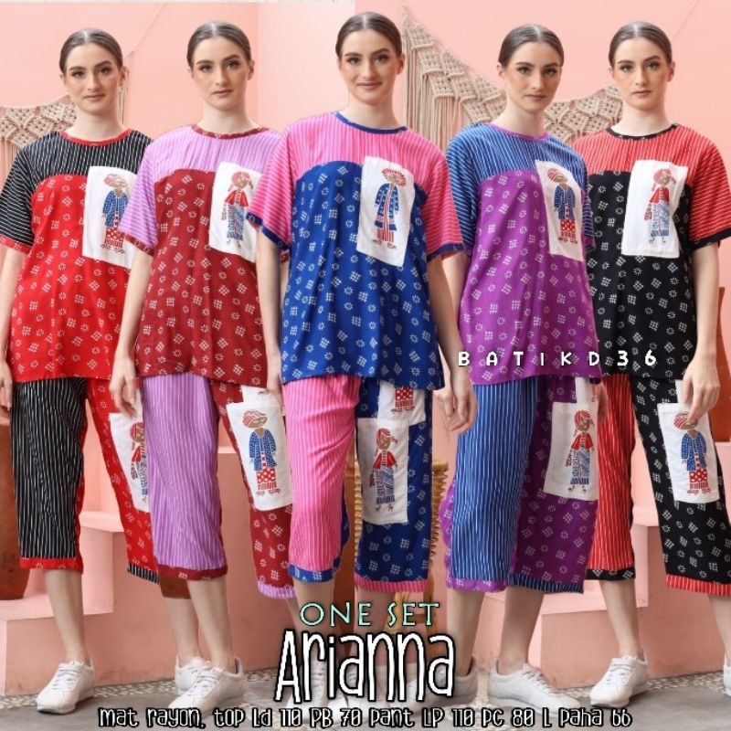 Jual One Set Wanita Kekinian Korea Oneset Batik Wanita Modern Setelan ...